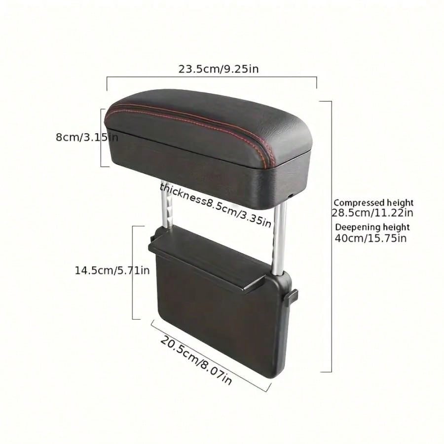 Car Armrest Rest Pad, Pu Leather Car Center Console Armrest Storage Box ...