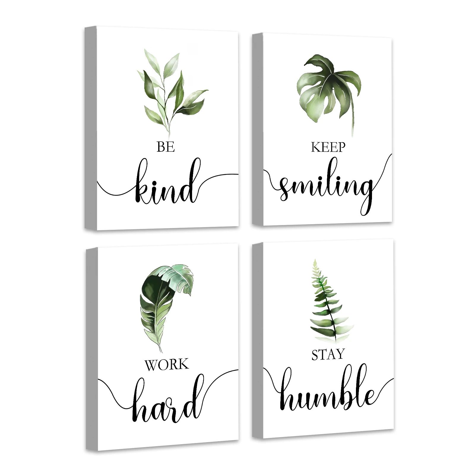 Boho Botanical Plant Inspirational Wall Decor Motivational Wall Art ...