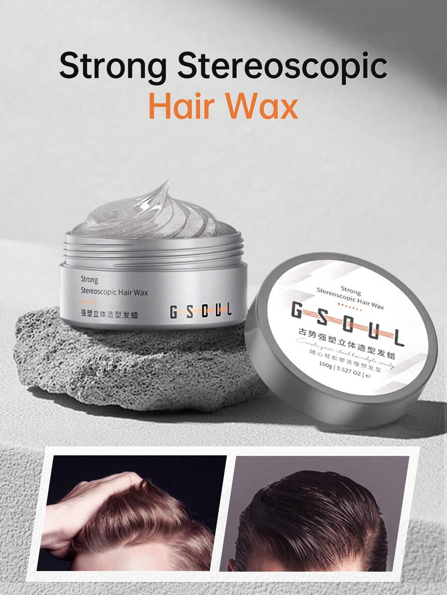 Strong Hold Styling Hair Wax With 3d Modeling Effect, Long-Lasting And ...