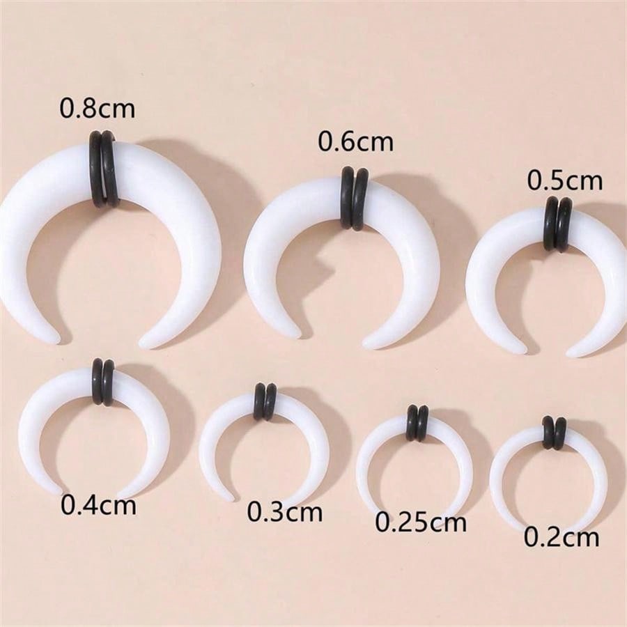 Ear Stretching Kit Acrylic Taper & Tunnel Set Allergy Free Piercing ...