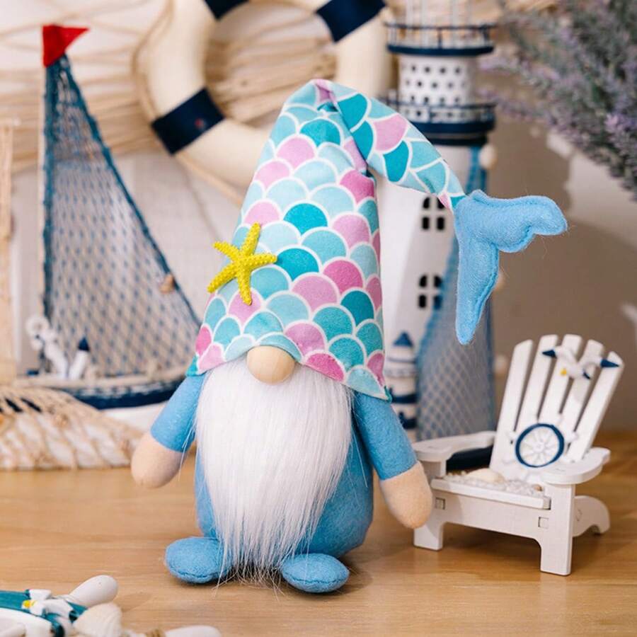 1pc Mermaid Gnomes Couple Gnomes Christmas Birthday Gifts Beach Elf ...