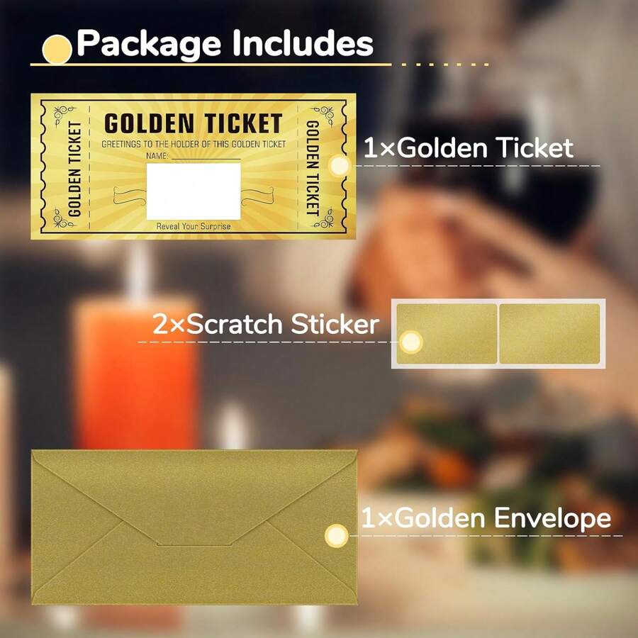 Golden Ticket - Scratch Card Reveal Holiday - Surprise Gift Reveal ...