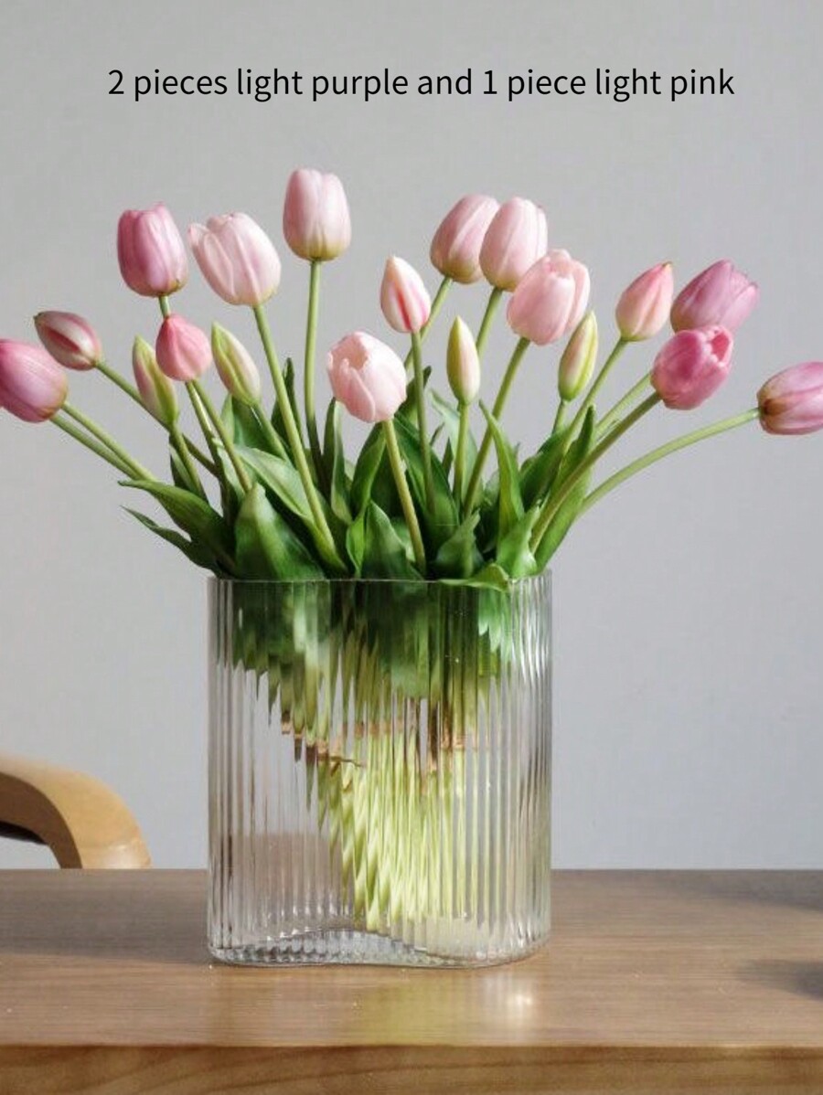 1 Bundle (5 Tulips) Artificial Tulip Flowers, Perfect For Living Room ...