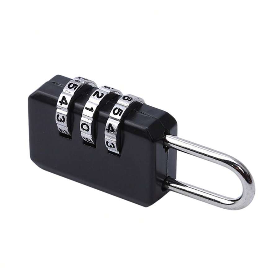 1pc Black Luggage Combination Lock Triple Number Combination Lock Gym ...
