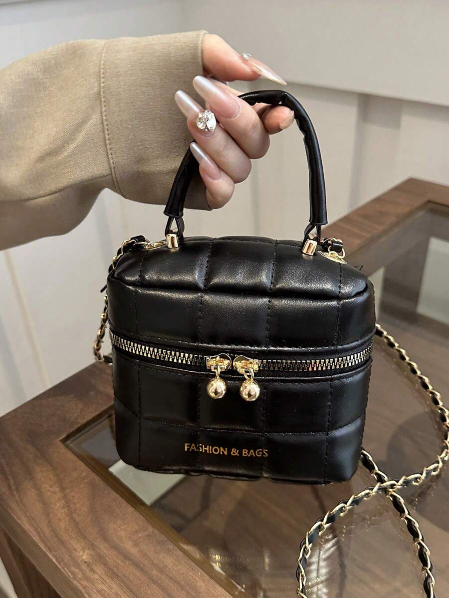 New Mini Box Bag For Women Spring 2024, Trendy Diamond Chain Shoulder ...