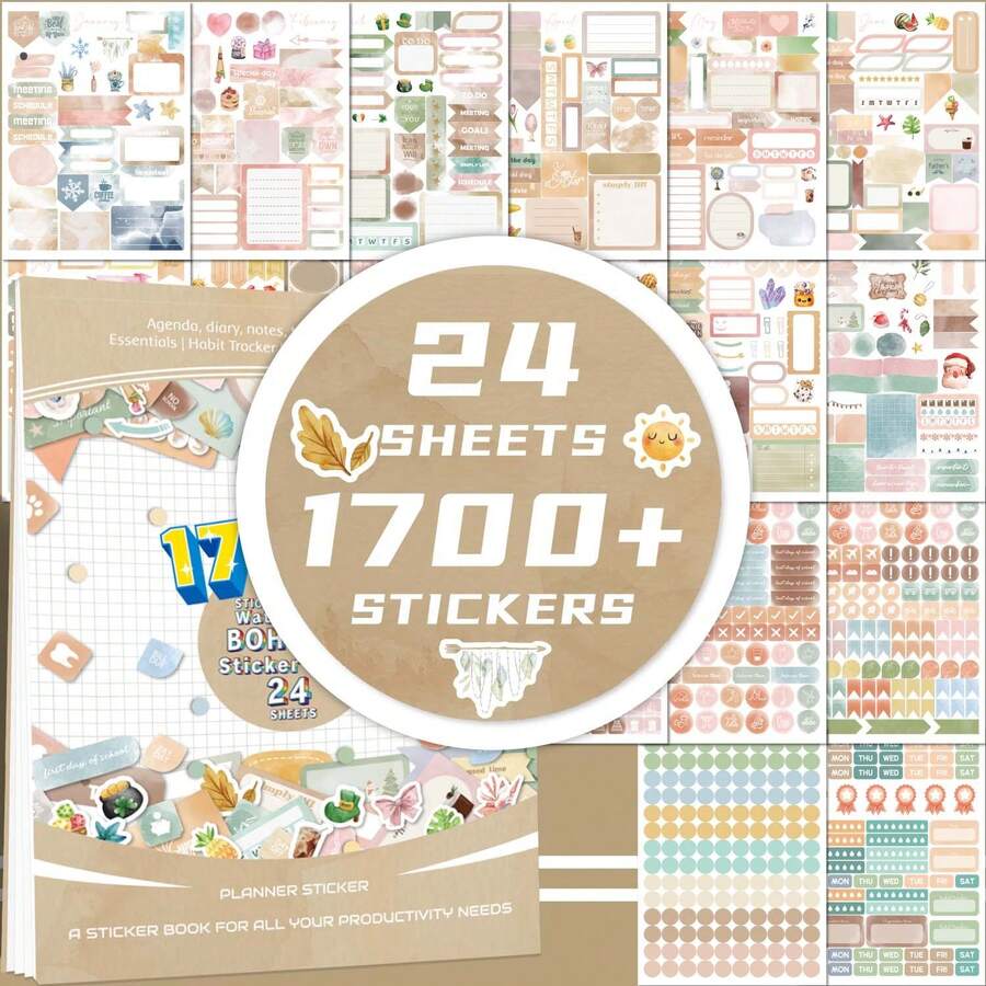 1700pcs Planner Sticker For Festivals And Scheduling, Memo And Note ...