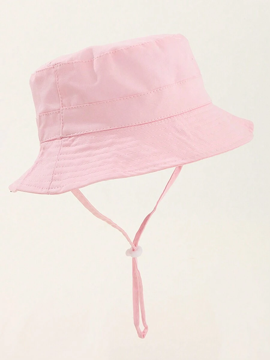Cute Solid Color Fisherman Hat, Breathable Wide Brim Drawstring Sun Hat ...