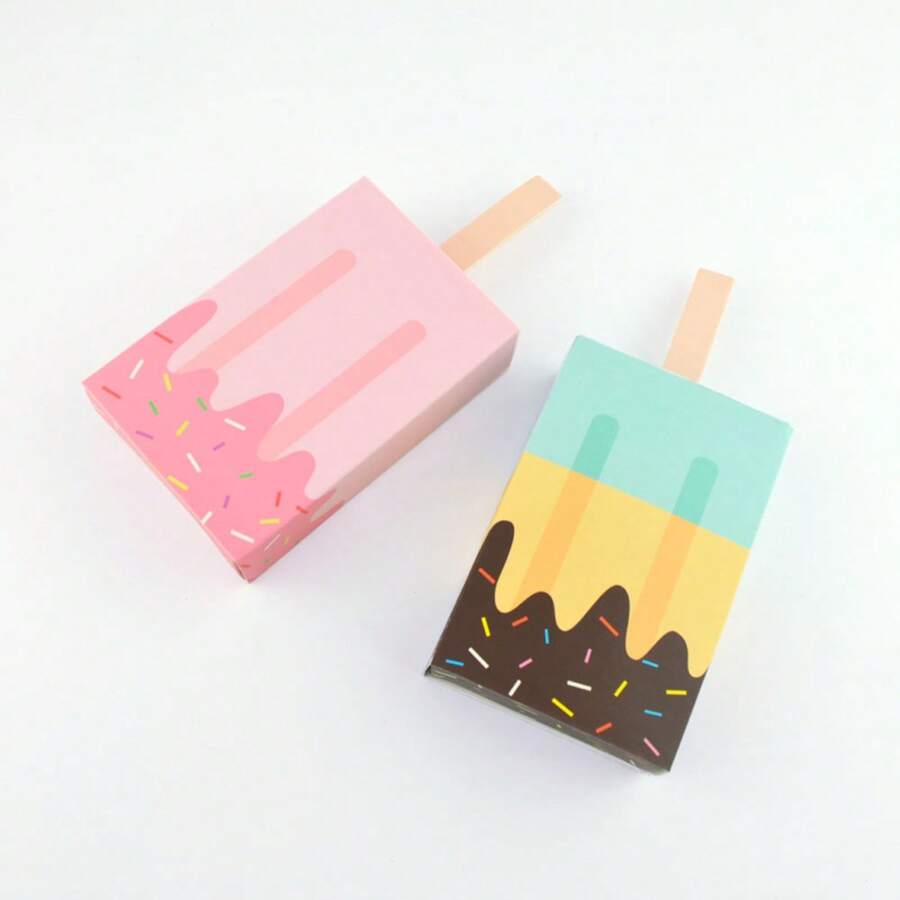 5pcs Creative Candy Colored Ice Cream Shaped Drawer Paper Box, Cute ...