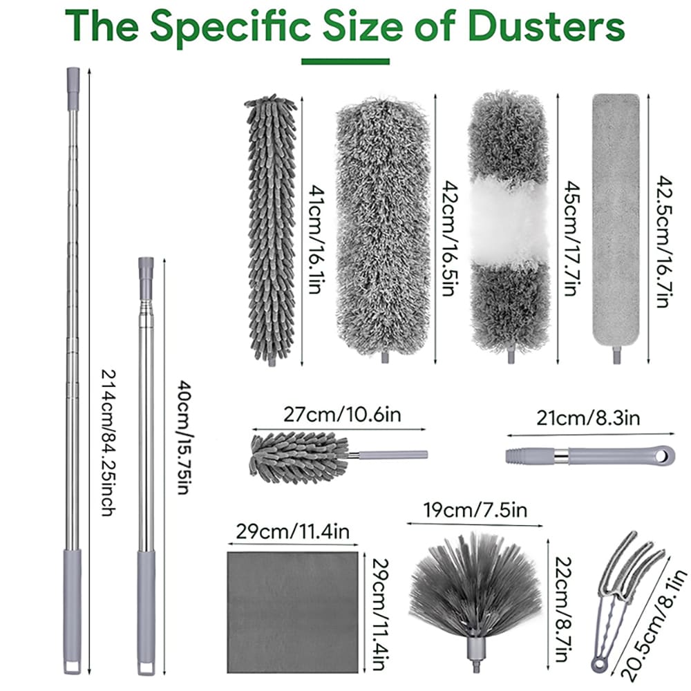 Feather Duster For Cleaning Extendable Dusters 30-100 Inch Telescopic ...
