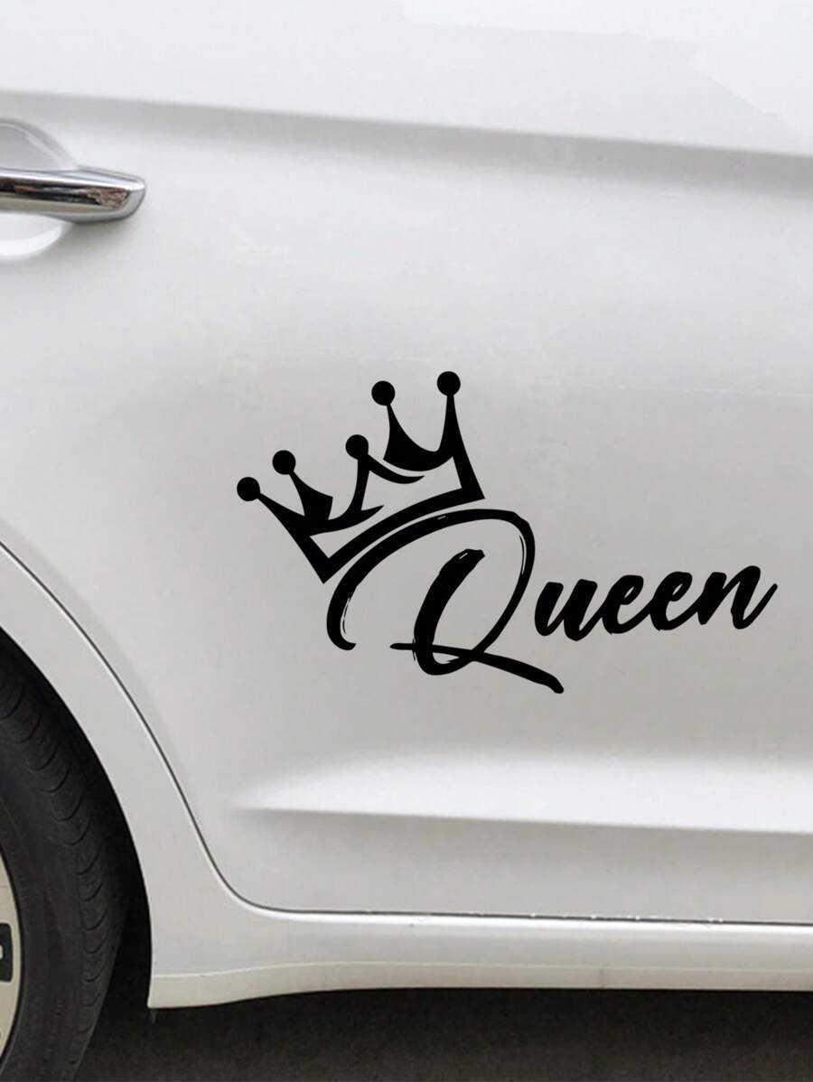 1pc Black Queen English Car Decal/Sticker | SHEIN USA