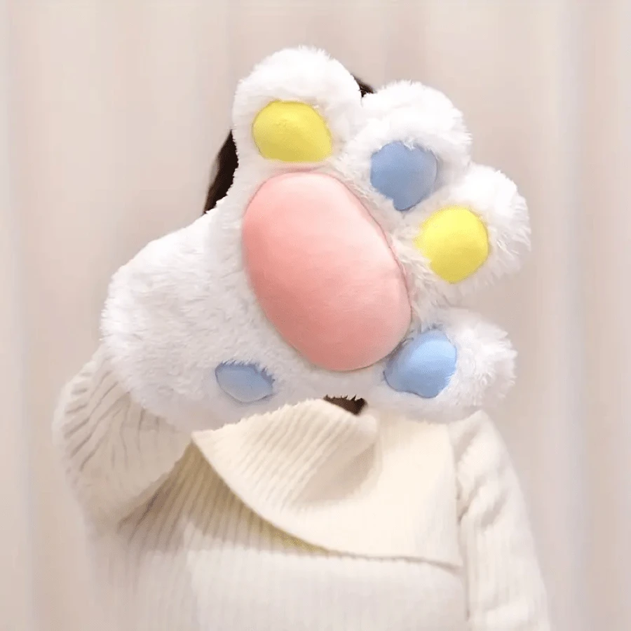 Black Furry Paws Faux Fur Plushies Fursuit, White Therian Paws Therian ...