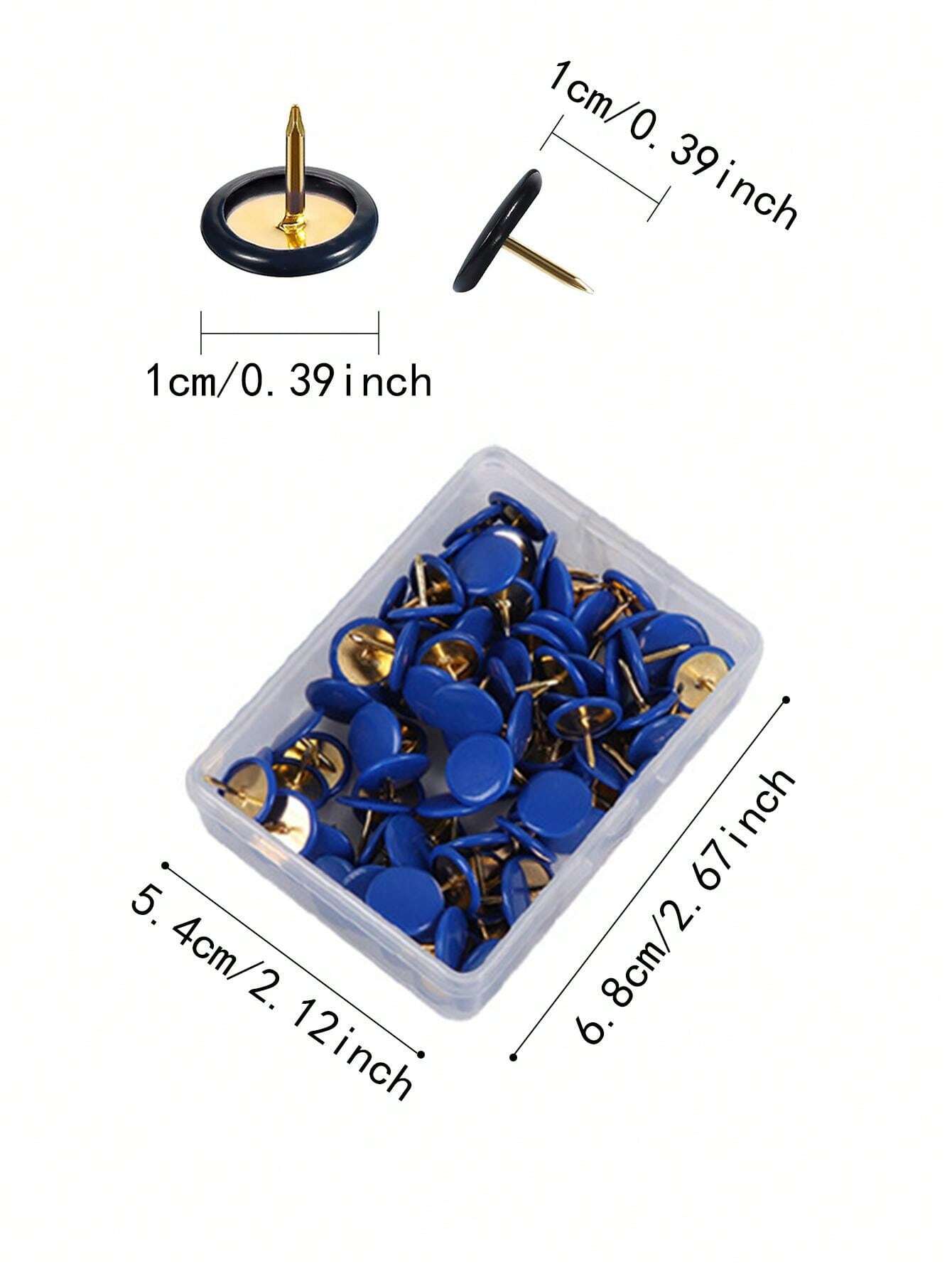 100pcs Mixed-Style Plastic Headed Tacks Thumbtacks For Art Project ...