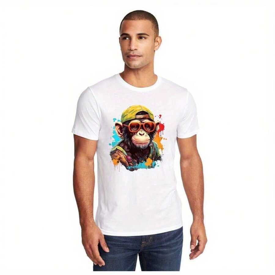 1pc/2pcs/3pcs Glasses Super Cool Monkeys Transfer Stickers For T-Shirts, Bags And Pillows ...