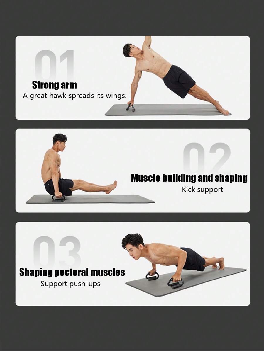 Black Multi-Functional Home Fitness Training Push-Up Stand For ...