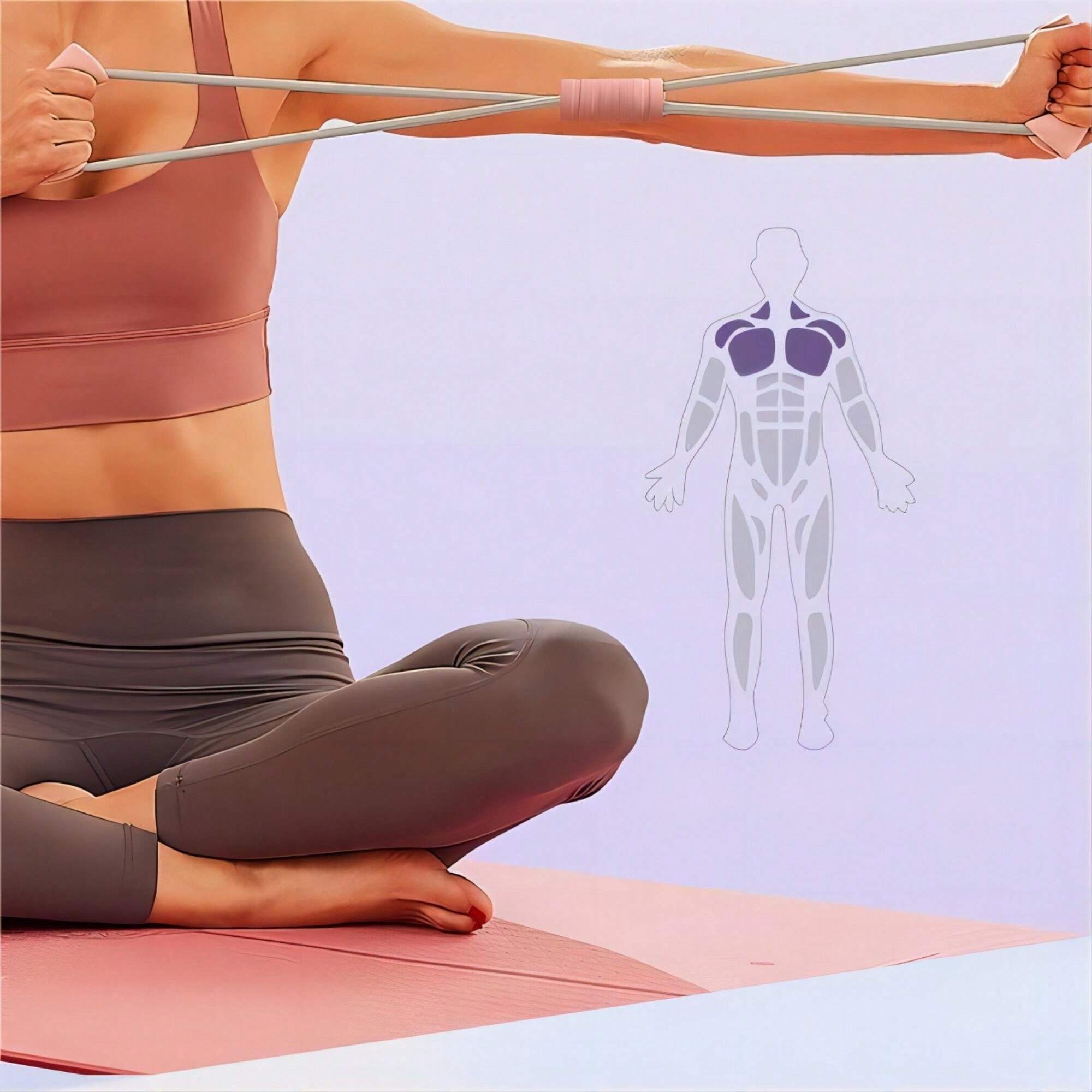 Figure-8 Puller Yoga Training Equipment Elastic Ttube Chest Expansion ...