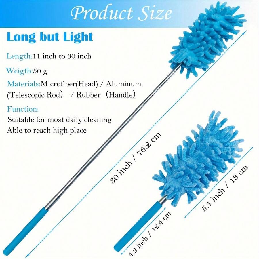 Telescopic Home-Cleaning : Robust PVC Microfiber Duster Brush For ...