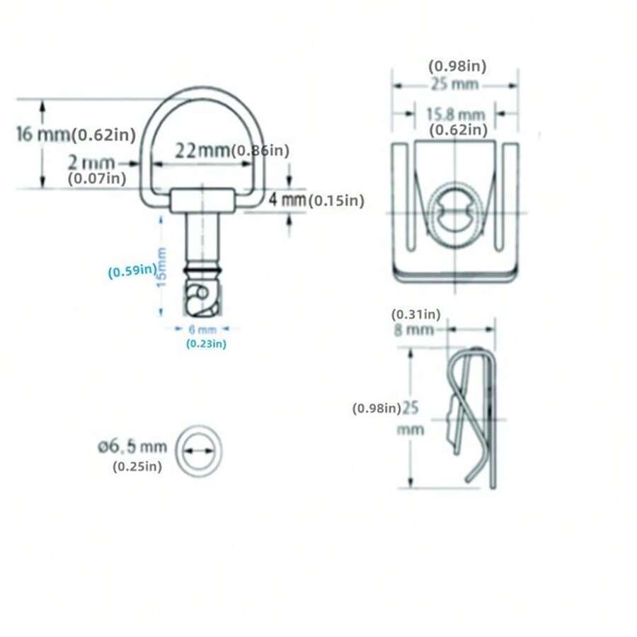 Motorcycle Quick Release D-Ring Fasteners Turn Race Fairing Screws ...