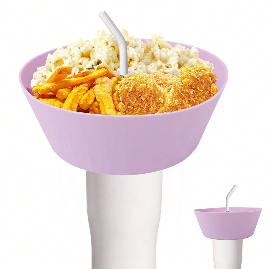 Snack Bowl For 40 Oz Silicone Snack Container Reusable Snack Tray Cup ...