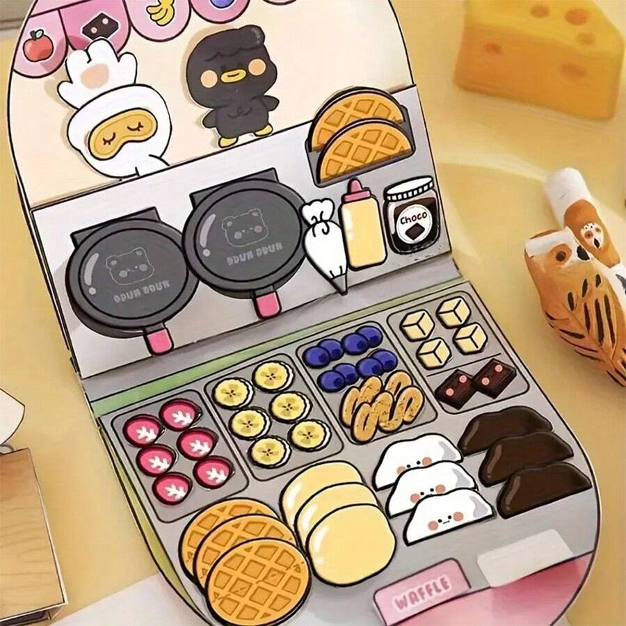 1pc New Version Quiet Book, Full Set Diy 3d Cutting Material Change ...