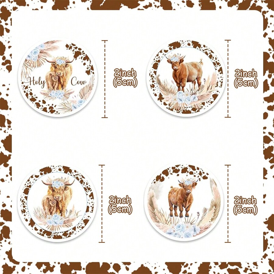 36Pcs Highland Cow Cupcake Toppers Blue For Boys Highland Cow Baby ... 36Pcs Highland Cow Cupcake Toppers Blue For Boys Highland Cow Baby ...