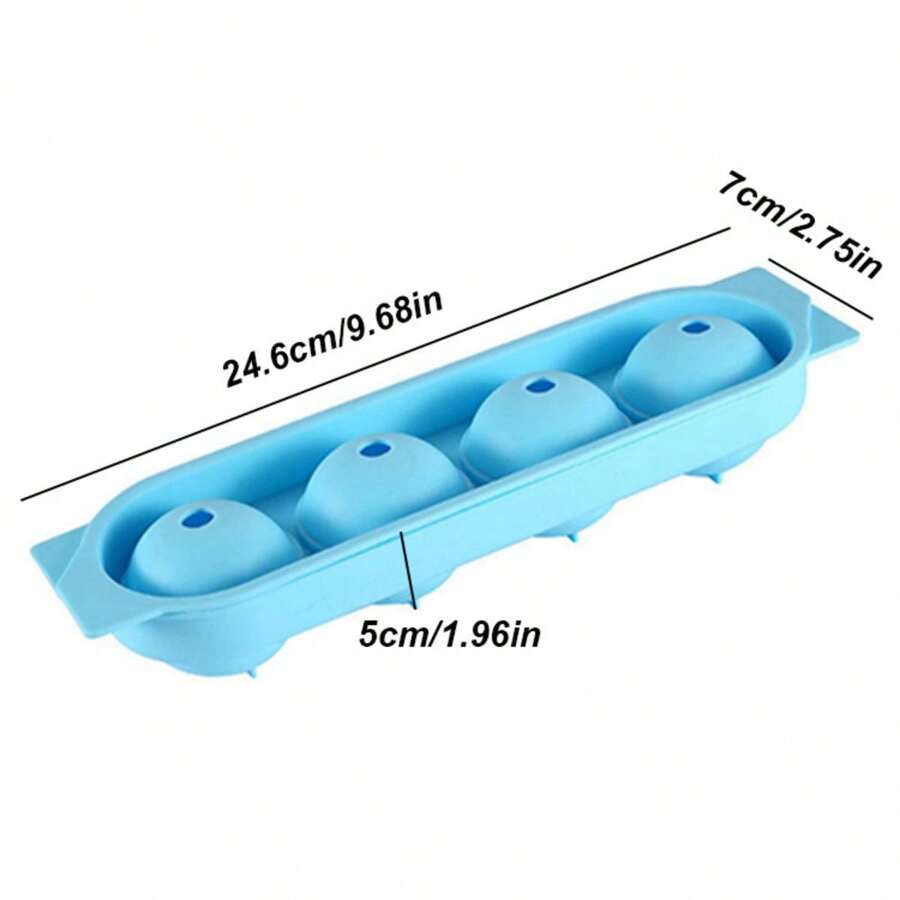 4 Silicone Ice Trays With Lid Ice Trays Round Ball Ice Trays Silicone ...