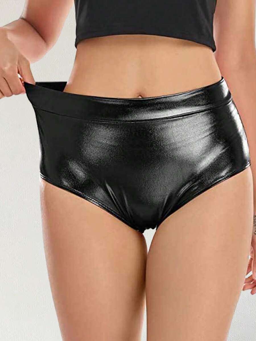 One Piece Women Sexy Underwear High Waist Triangle Panties Solid Color