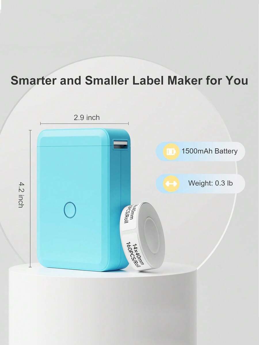 1pc Us Plug Jingchen D110 Label Paper Printer, Including 1 Roll Of ...