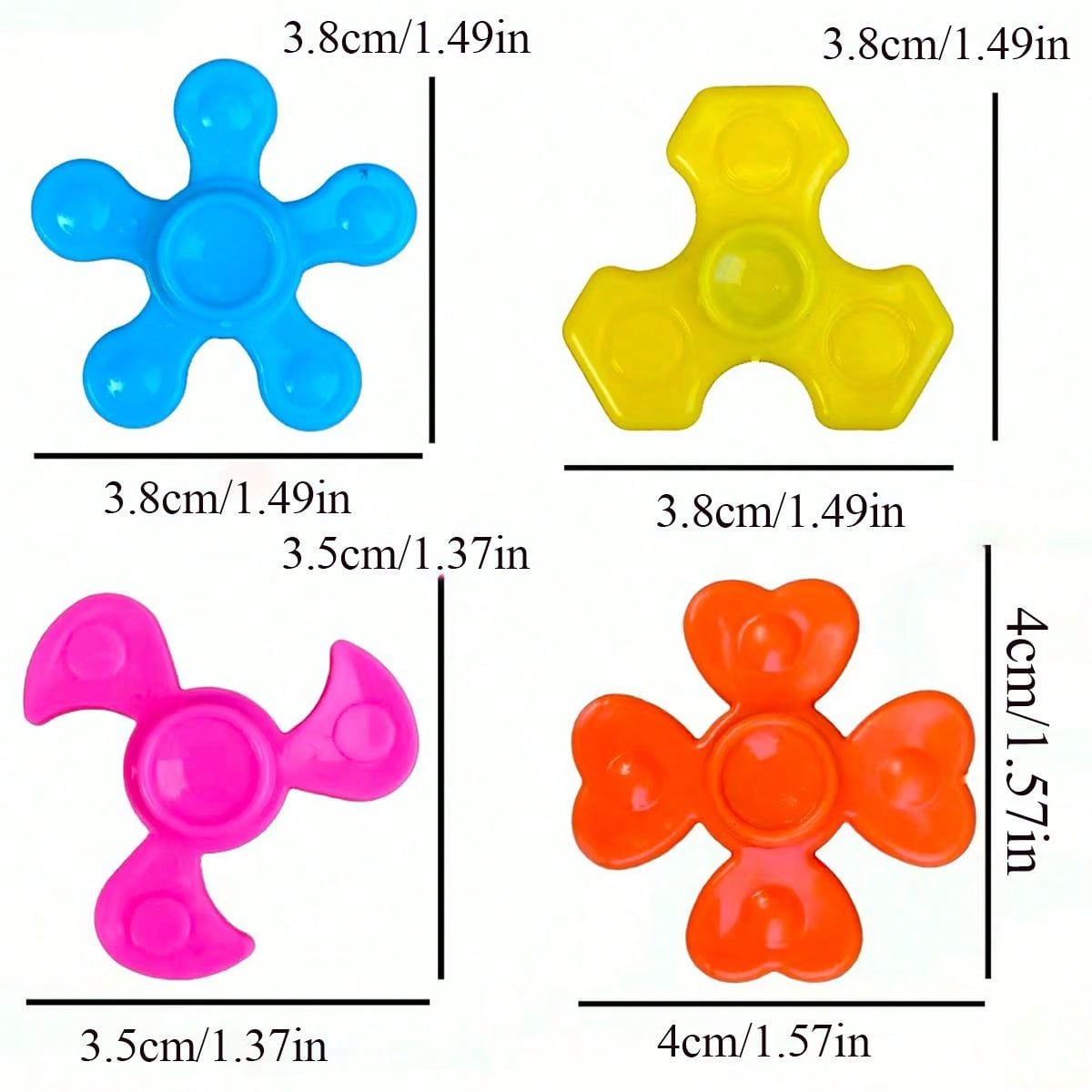 12pcs/Package Random Style & Color Plastic Mini Finger Spinners, Ideal ...