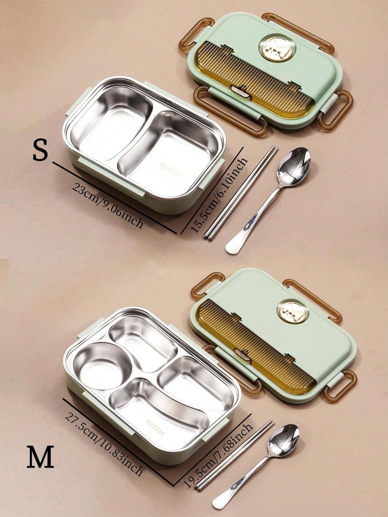 Stainless Steel Inner Layer Bento Box With Dividers To Prevent Mixing ...