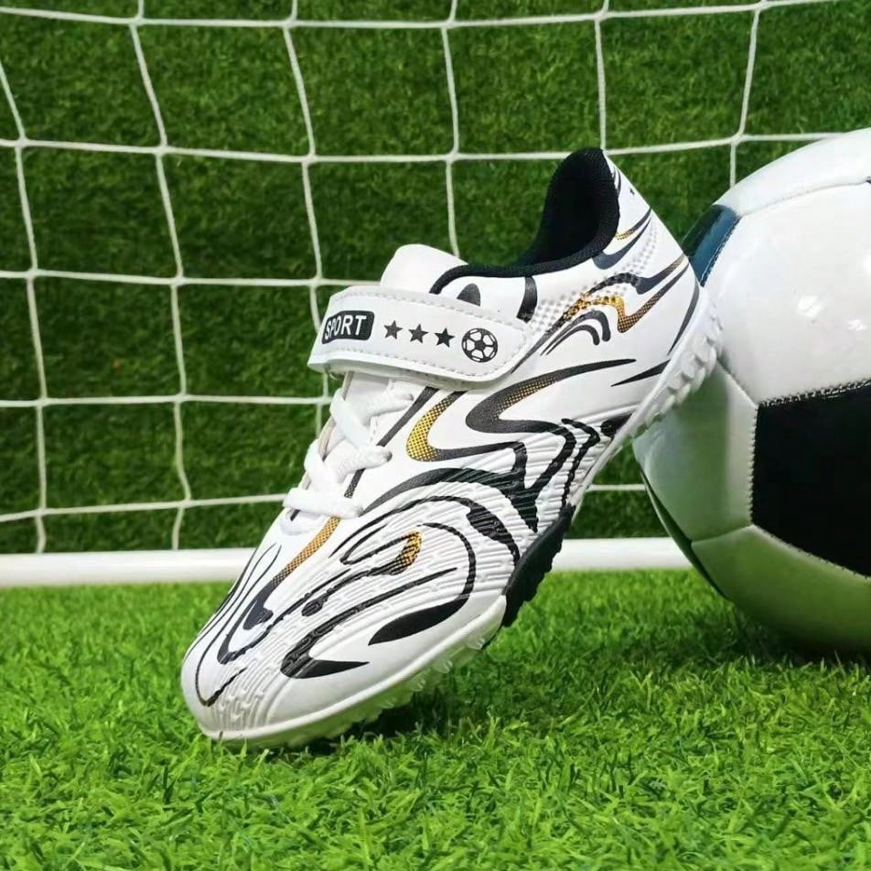 Wejiess Teenagers' Fashionable Magic Tape Football Shoes, With Cleats ...