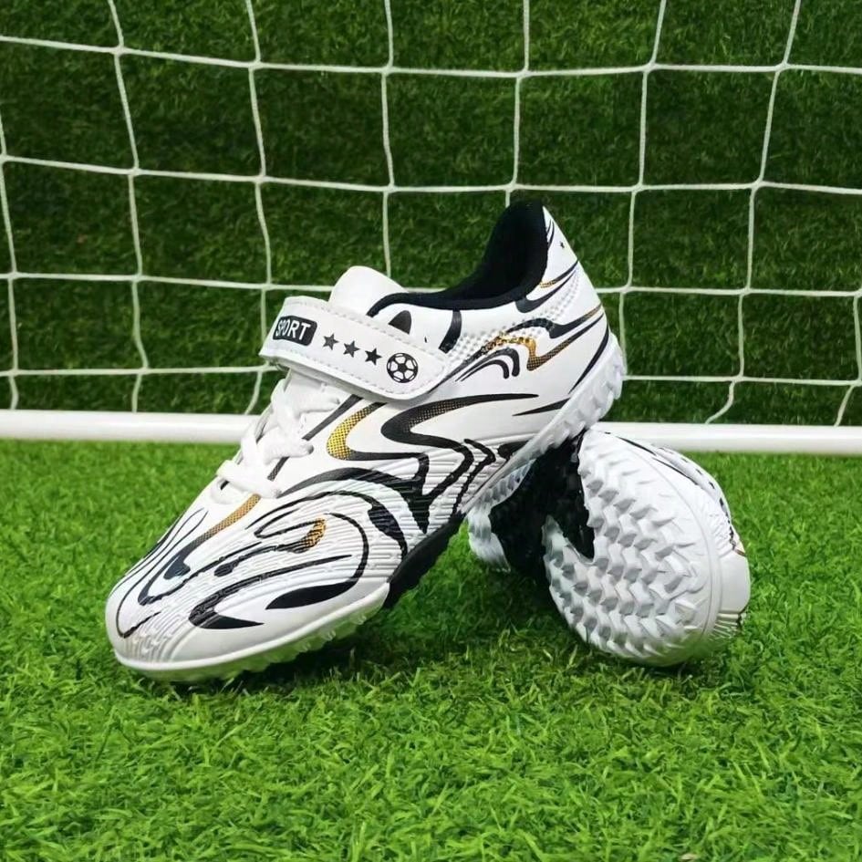 Wejiess Teenagers' Fashionable Magic Tape Football Shoes, With Cleats ...