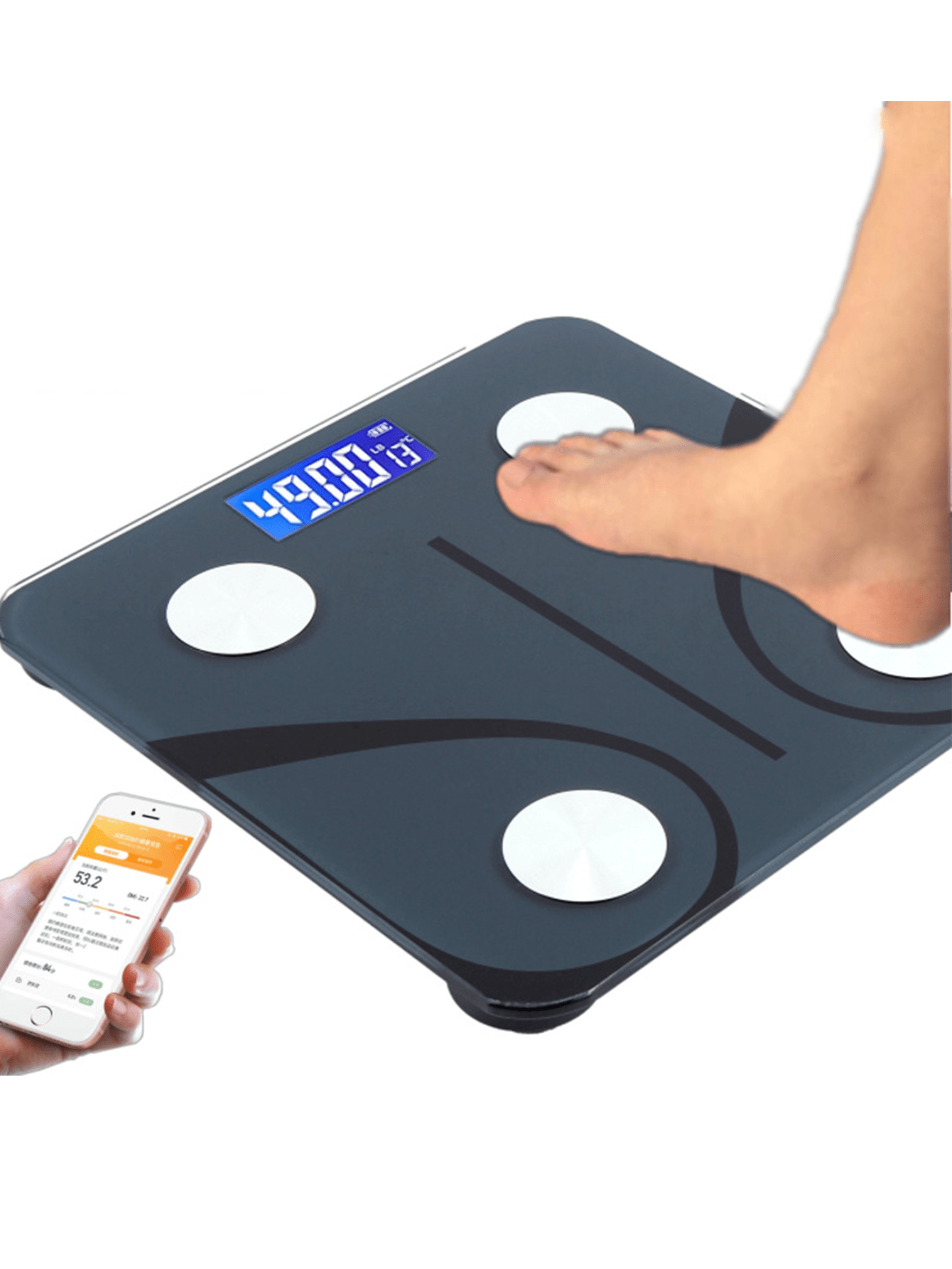 1pc 0.2-180KG Electronic Body Scale Smart Weight Scale Home Commercial ...