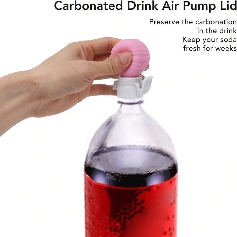1Pcs Bottle Pump Cap,Fizz Keeper Pump Cap Plastic Soda Bottle Saver ...