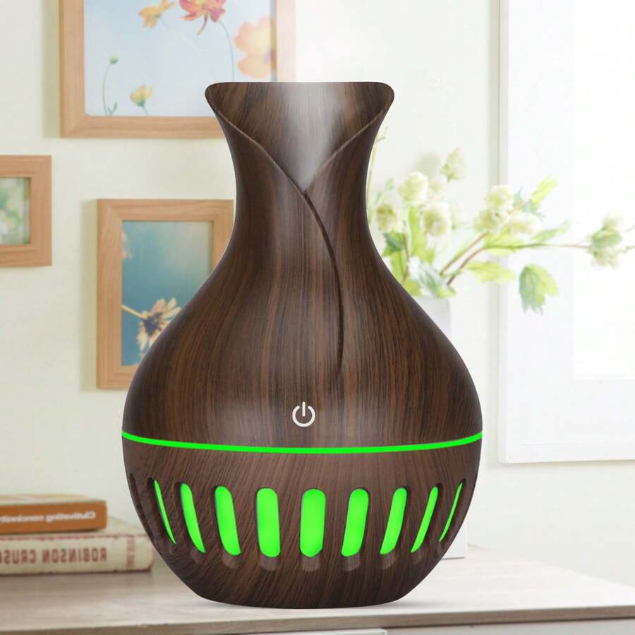 House Appliances USB Powered Humidifier, Wood Grain Flower Shaped ...