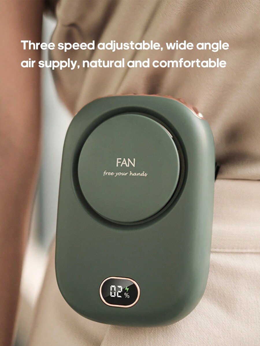 kinscoter 1PC Rechargeable 2000mAh Portable Hanging Neck Fan Outdoor ...