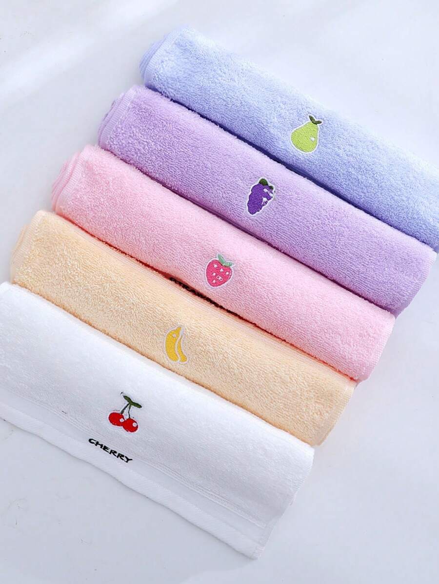 1/2/4/6 Pcs Small Hand Towels, 9.84 X 17.71 Inches, Embroidered Fruit ...