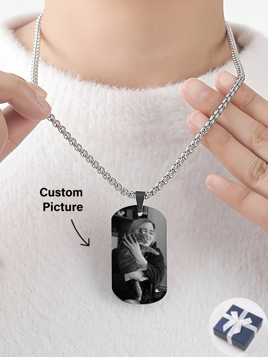 Custom Photo Necklace/ Pendant - Personalized Mother's Day/Father's Day ...