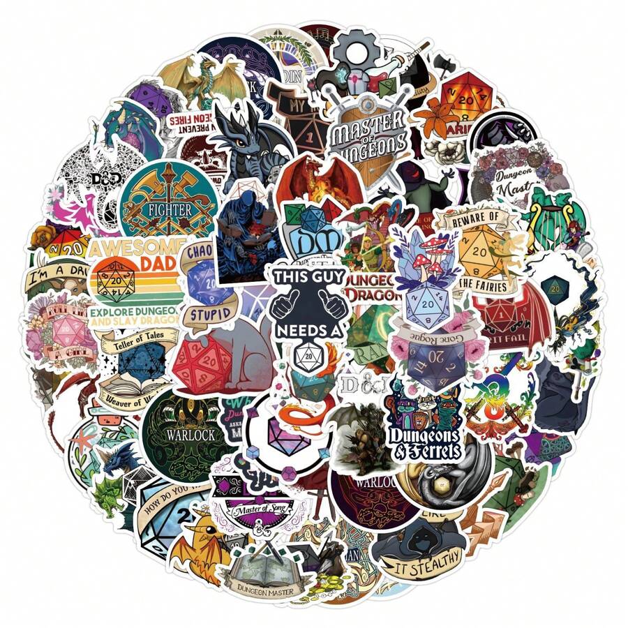 100pcs Waterproof Game Style Cute Cartoon Stickers With Vintage Bullet ...