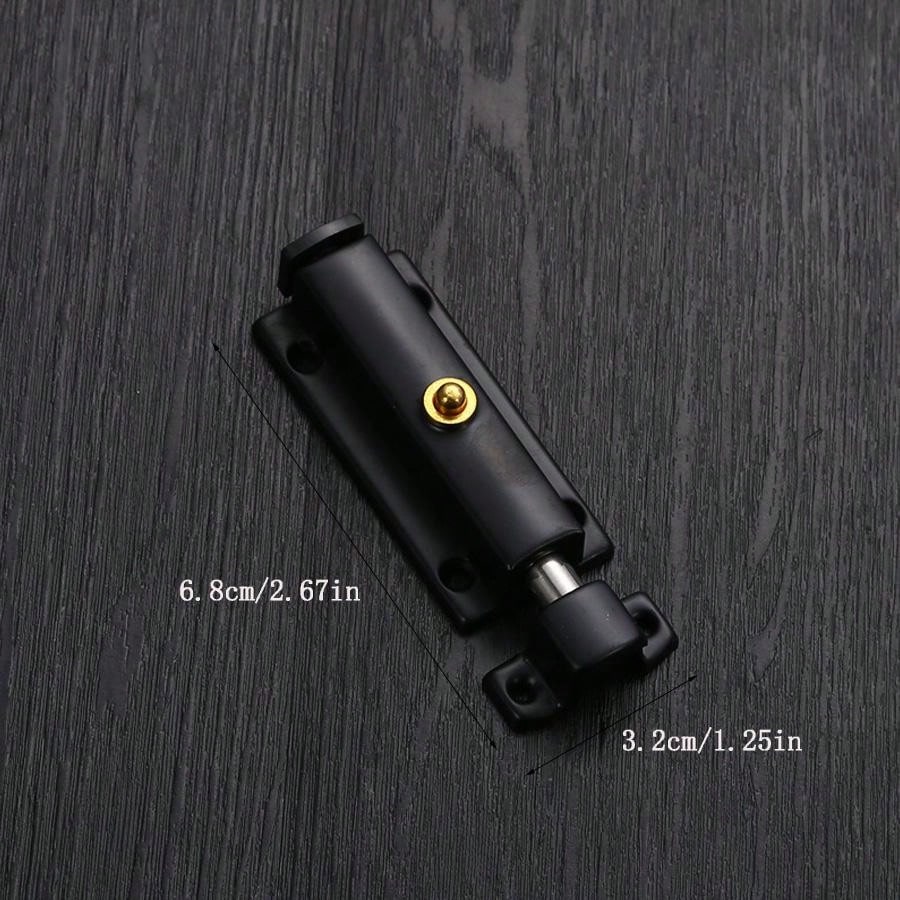 1pc Stainless Steel Spring-Loaded Bolt Latch With Button, For Thick ...