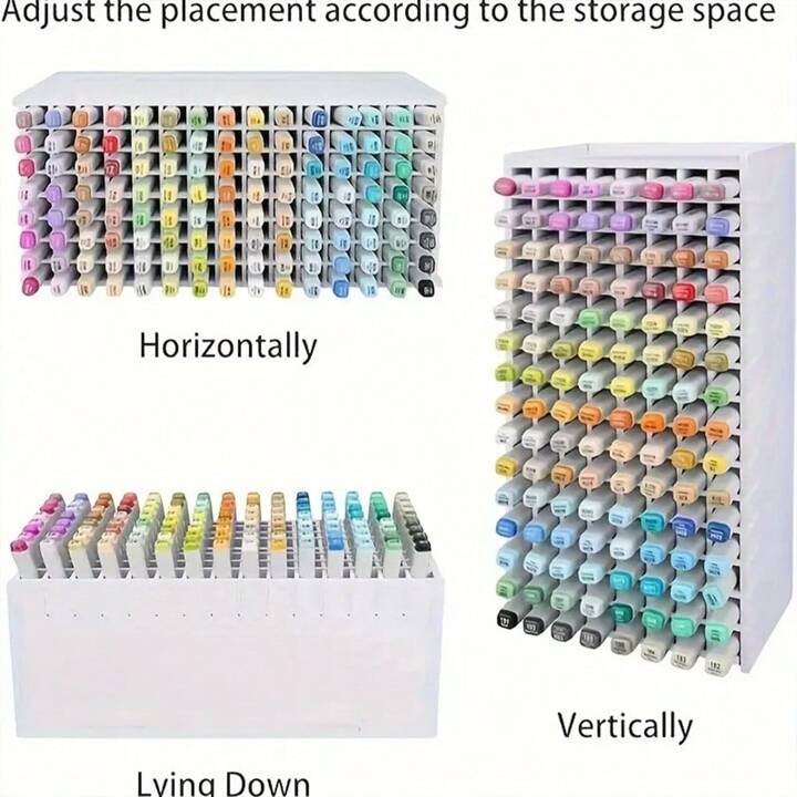 1pc Art Marker Storage Rack, Holds 120 Markers, Watercolor Marker Pens ...