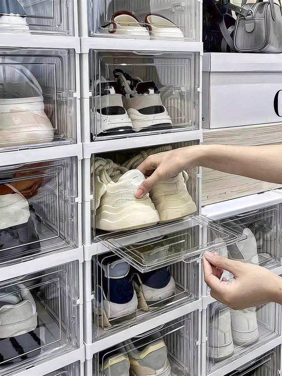 1pc 6-Layer Foldable Shoe Rack, Household Storage Shoe Box, Multi-Layer ...