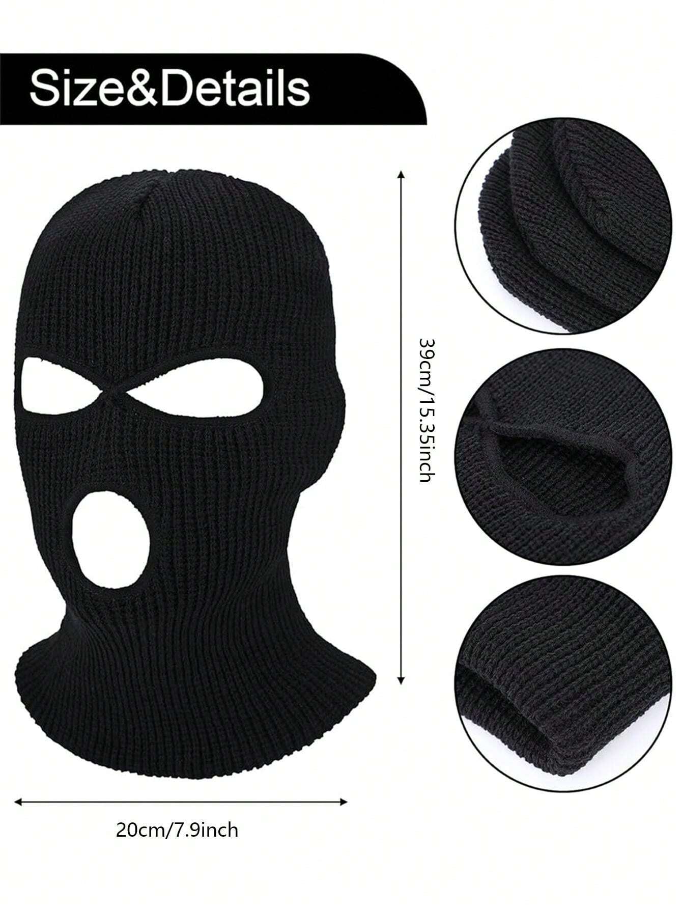 Street 3-Hole Full Face Mask Cover Ski Mask Winter Balaclava Cap ...