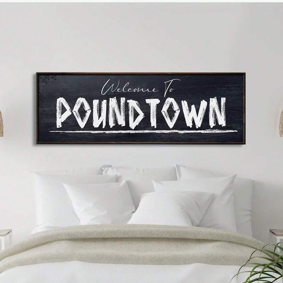 1pc Welcome To Poundtown Funny Bedroom & Bedside Sign, Wedding Gift ...