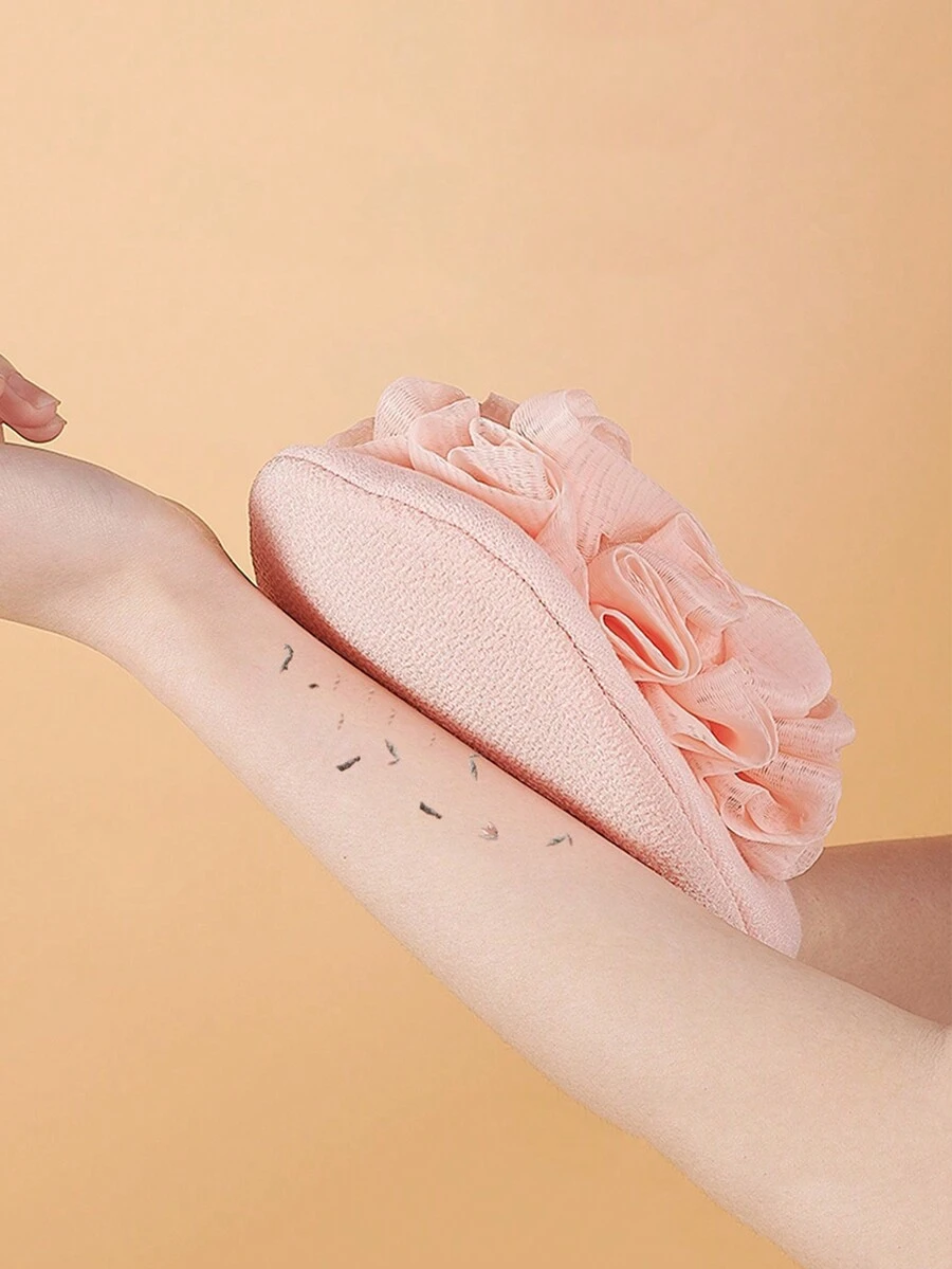 1pc Two-Use Bath Towel & Bath Flower Combination, Dual-Sided & Soft ...