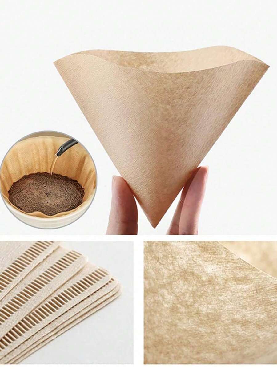 50 Unidades De Filtros De Café V60, Filtros De Papel Em Forma De Cone, Fácil De Usar, Design ...