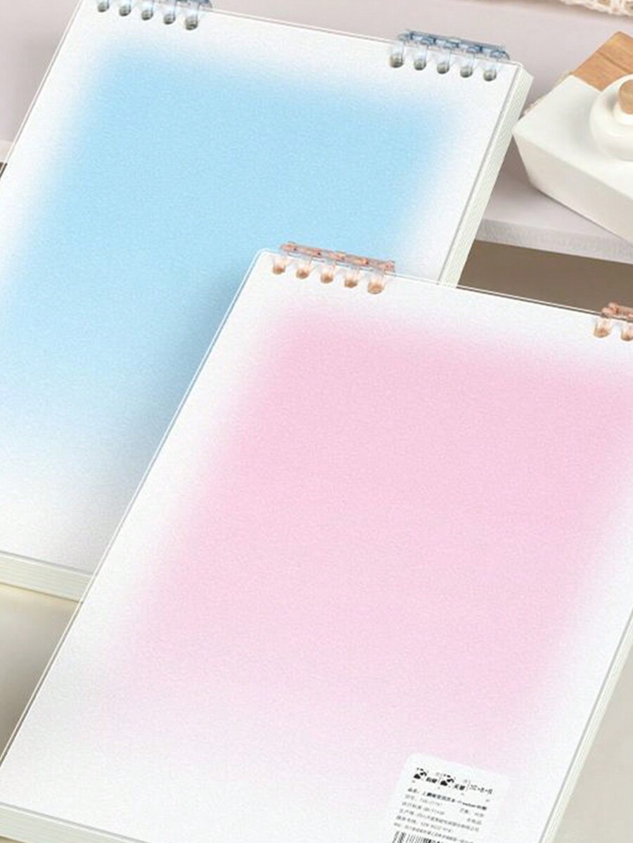 1pc A5 Gradual Color Flip Up Detachable Spiral Notebook For Students ...