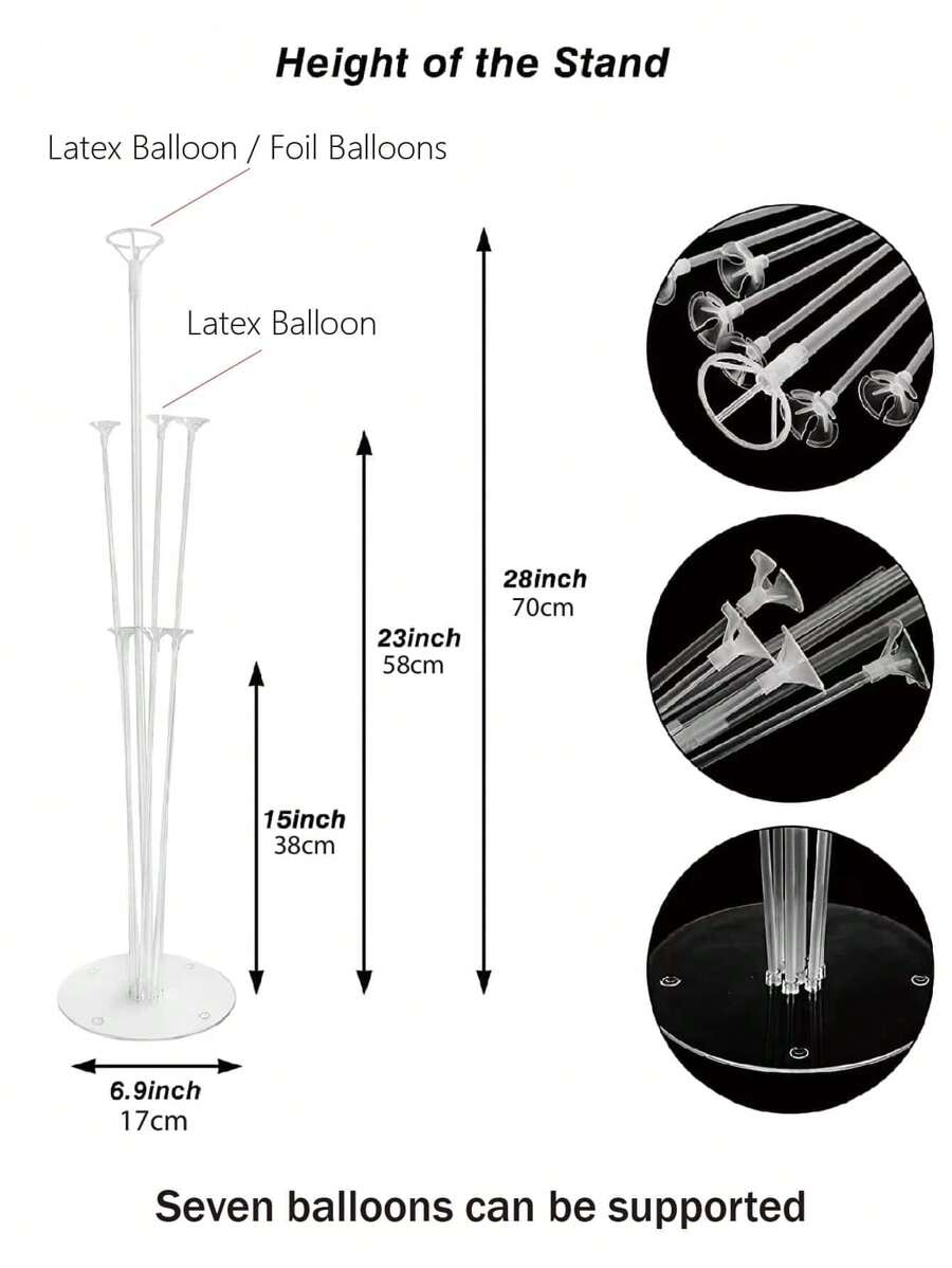 1/2/4/6 Sets Balloon Stand Kit, Table Balloon Stand Holder, Reusable ...