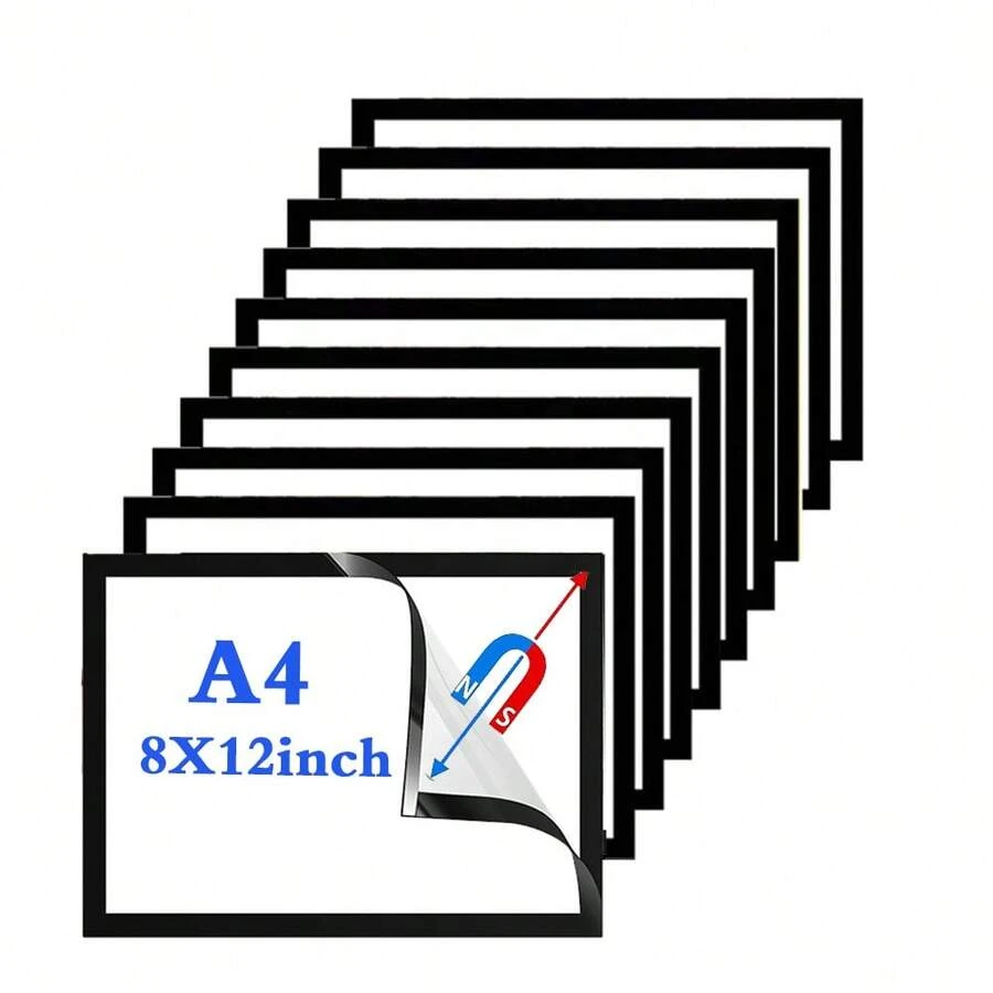 10pcs A4 Picture Frames 8 X 12'' Rubber Soft Self Adhesive Backing ...