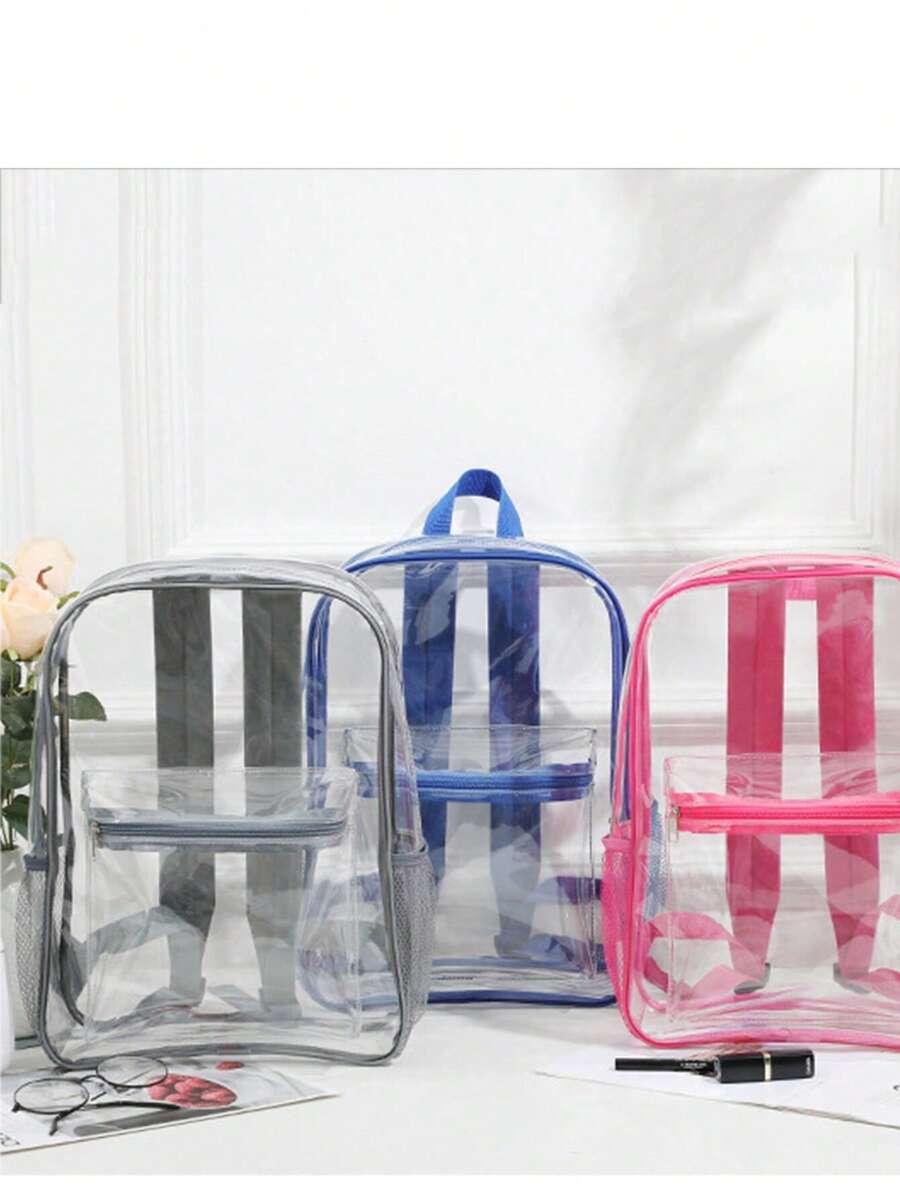 1pc Transparent Backpack, Heavy Duty See Through Jelly Backpack ...