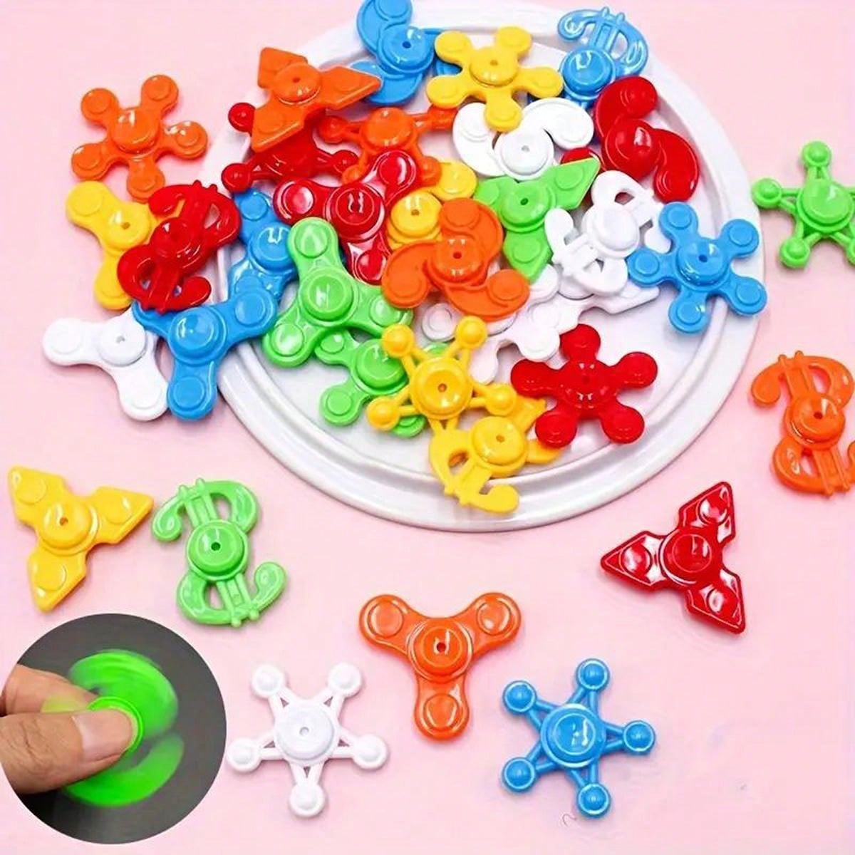 12pcs/Package Random Style & Color Plastic Mini Finger Spinners, Ideal ...